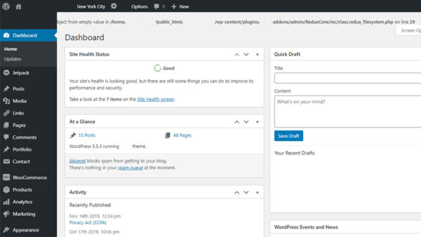 New York Design Studio | New York City | WordPress Warning: Creating Default Object From Empty ...